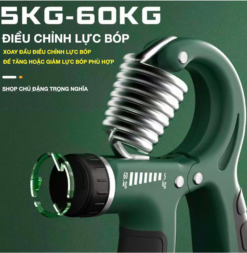 Kìm Bóp Tay, Kìm Tập Cơ Tay, Dụng cụ thể thao tập tại nhà Điều Chỉnh Lực có đếm 5 - 60kg